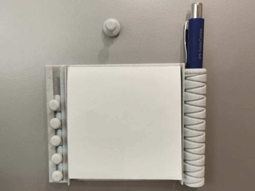 Magnetic kitchen notepad with push pin magnet. - Free 3D Print Model ...