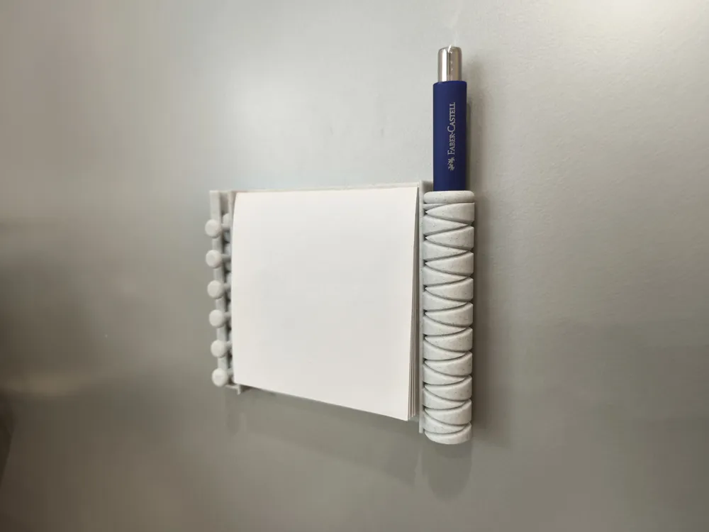 Magnetic kitchen notepad with push pin magnet. - Free 3D Print Model ...