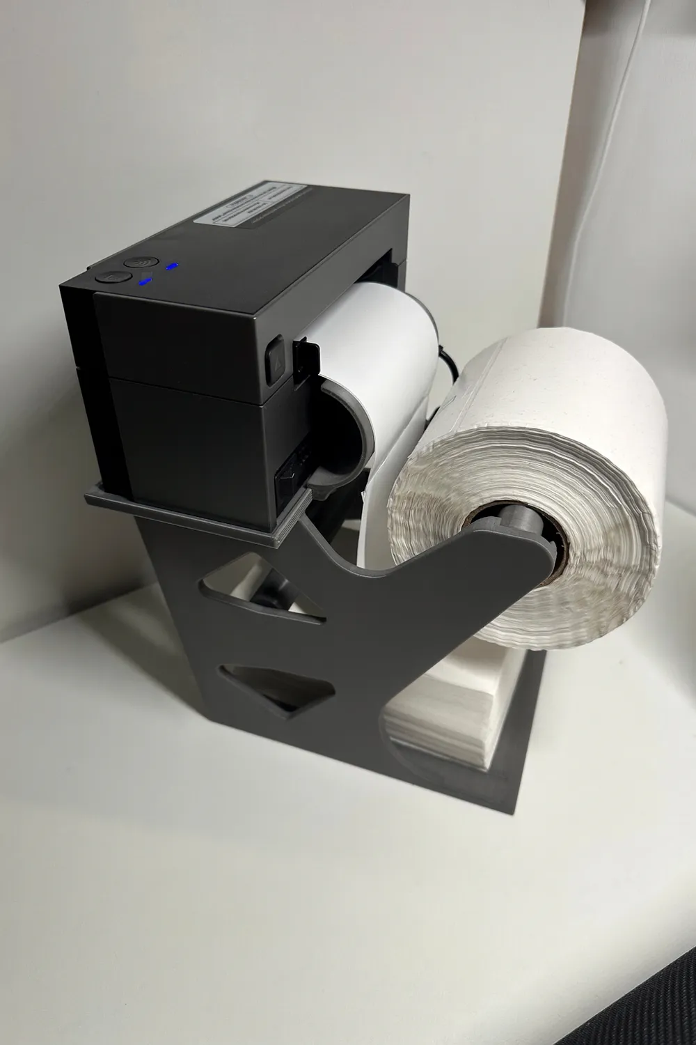 Stand for Thermal Label Printer Fan Fold 2 x Roll - Free 3D Print Model ...