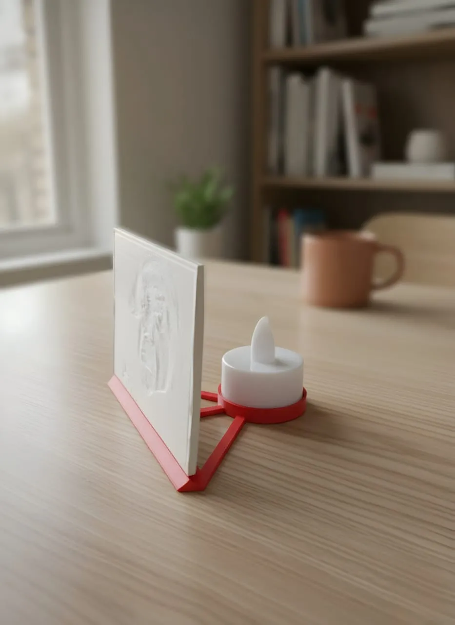 LED Tea Light Candle Stand For lithophane - Free 3D Print Model ...