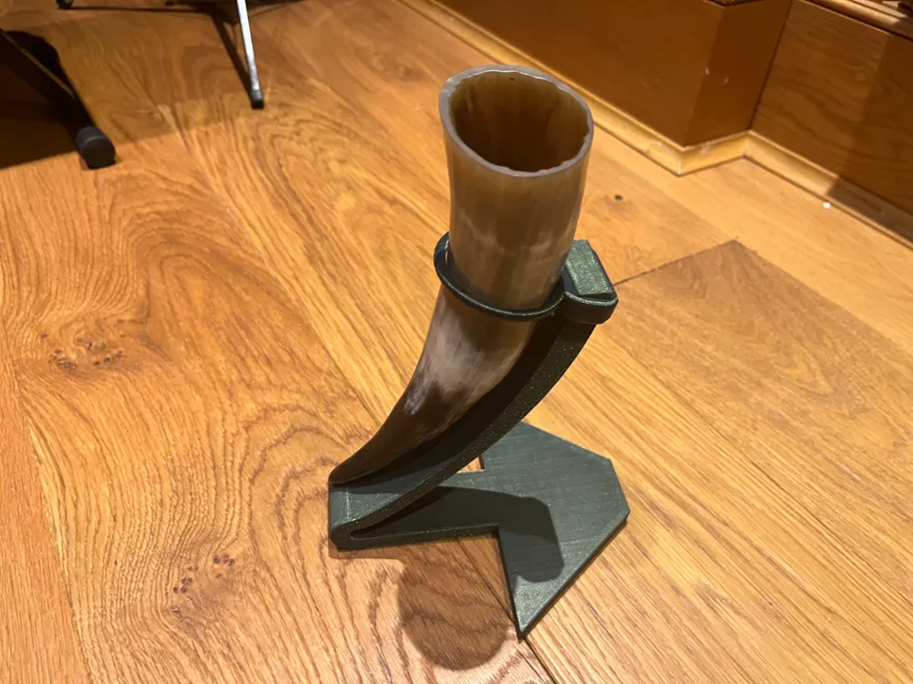 Drinking Horn stand - Free 3D Print Model - MakerWorld