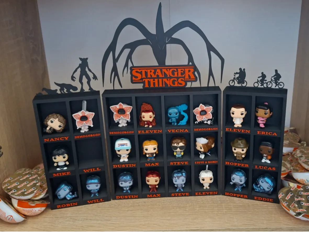 Stranger Things, suporte Funko Pop Kinder Joy - Modelo gratuito para impressão 3D - MakerWorld