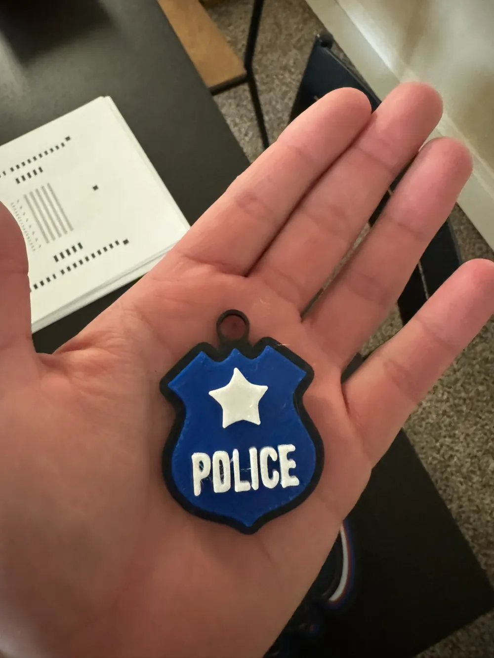 Police Badge Keychain by hayden1524 - MakerWorld