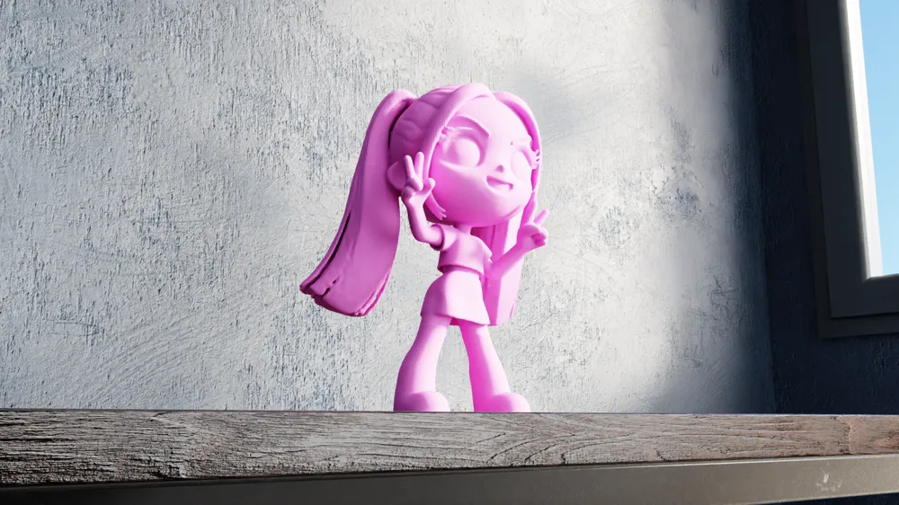 Chibi Mira Kpop Demon Hunters - Free 3D Print Model - MakerWorld