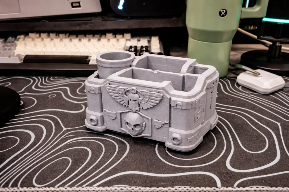 SPACE MARINE: IMPERIUM ARMORY ORGANIZER - Free 3D Print Model - MakerWorld