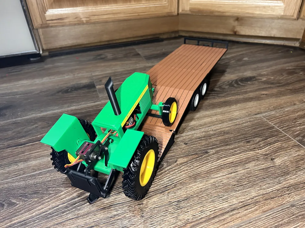 1/18 Scale Flatbed Trailer - Free 3D Print Model - MakerWorld