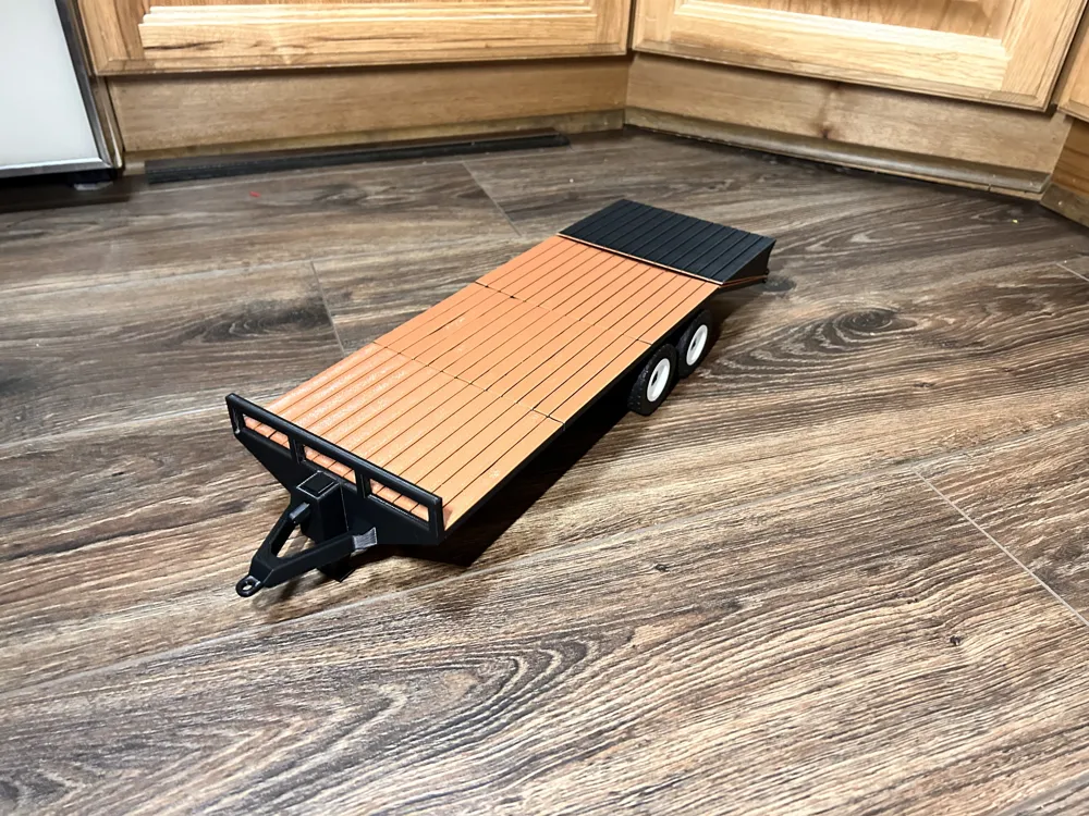 1/18 Scale Flatbed Trailer - Free 3D Print Model - MakerWorld