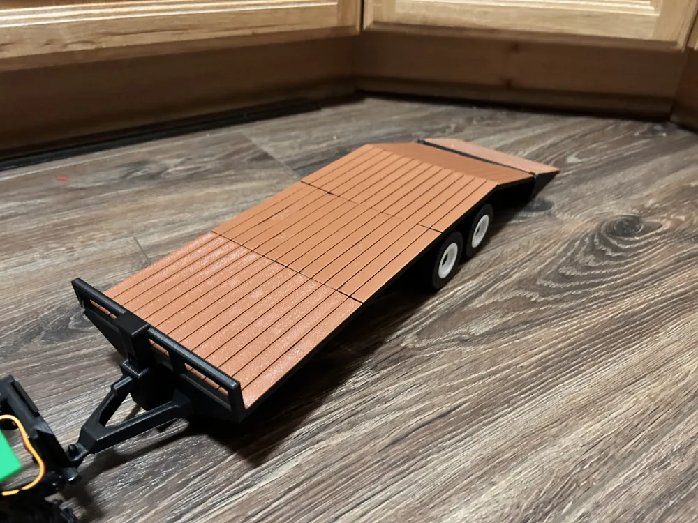 1/18 Scale Flatbed Trailer - Free 3D Print Model - MakerWorld