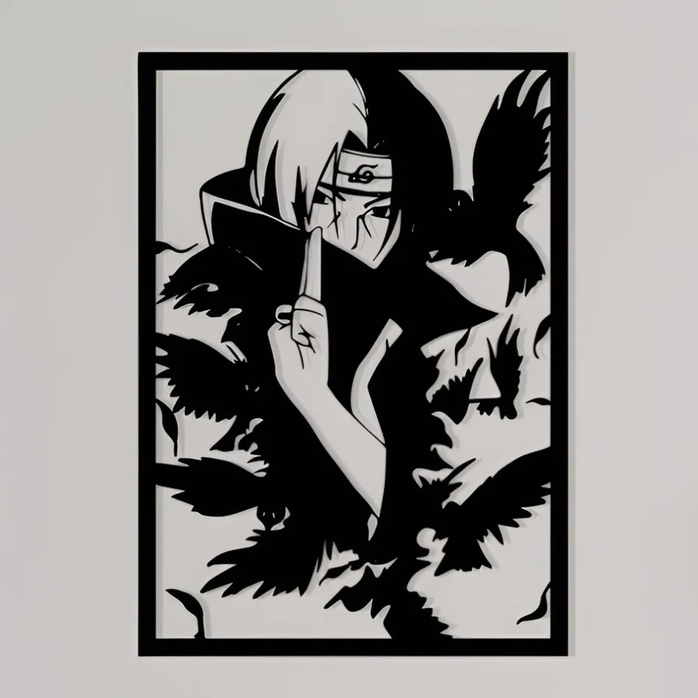 Wall Art Itachi Uchiha - Free 3D Print Model - MakerWorld