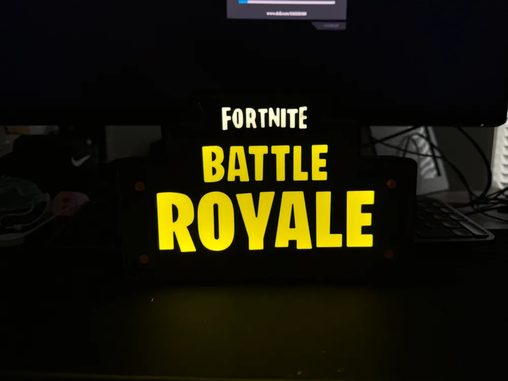 Fortnite Battle Royale LED Light Box - Free 3D Print Model - MakerWorld