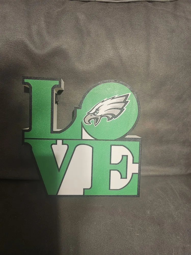 Eagles LOVE park sign mashup lightbox by adehe - MakerWorld