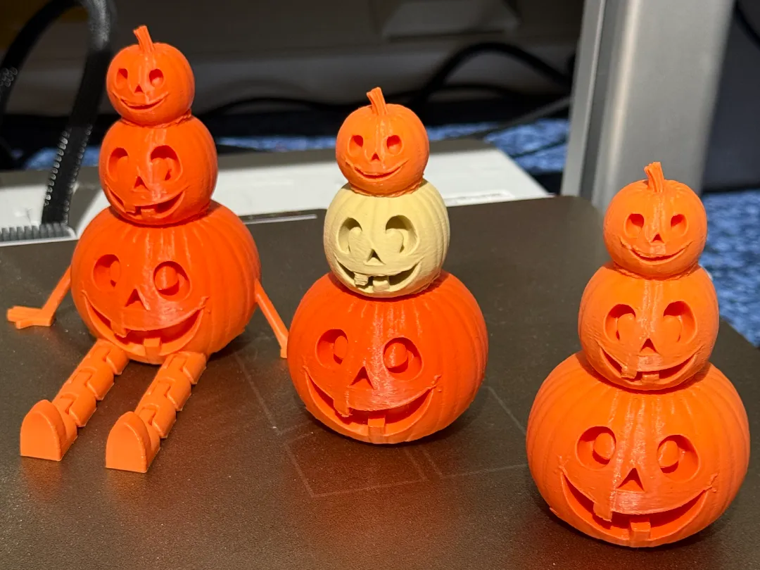 Pumpkin Stack, Single, Flexi Buddy, Multi Coloured - Free 3D Print ...