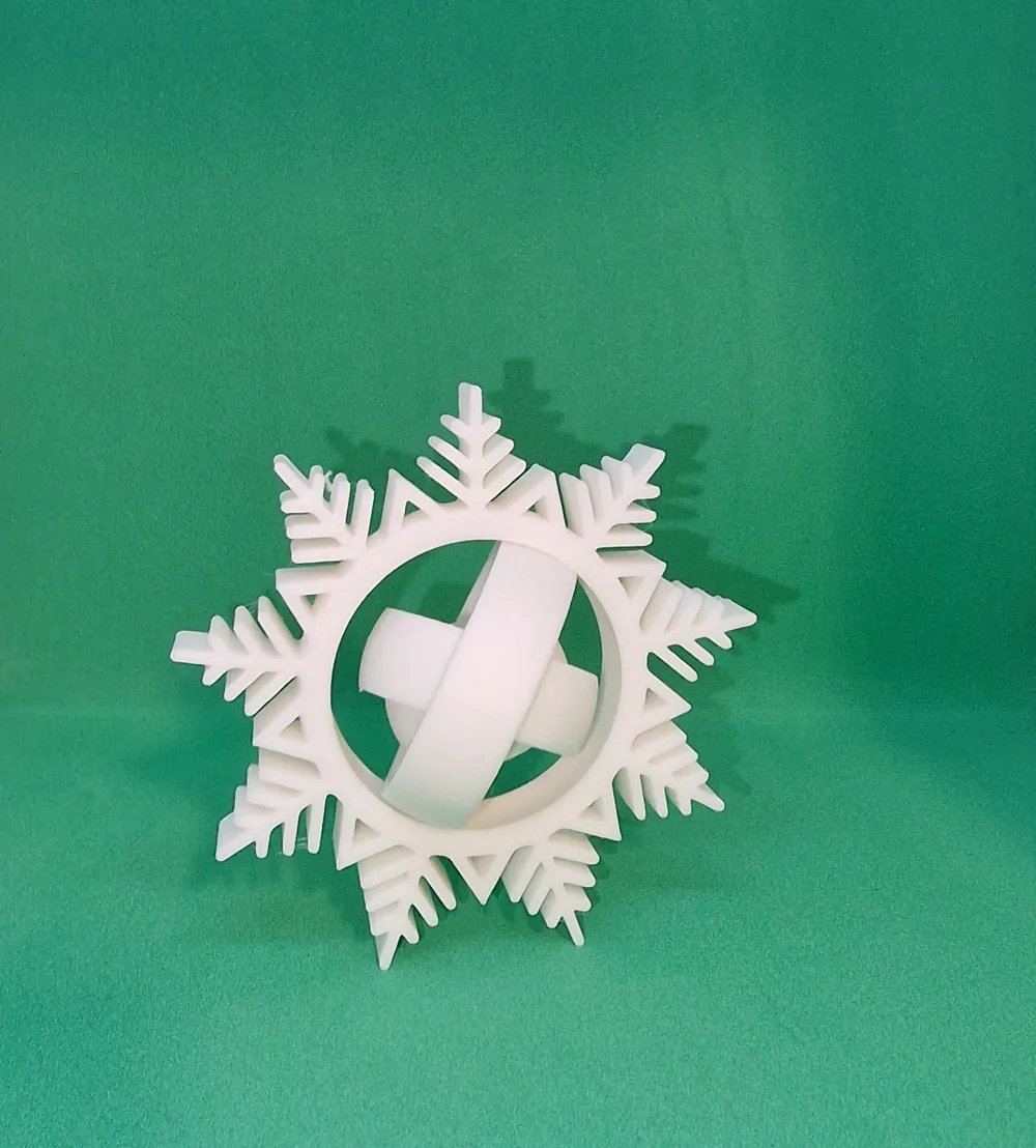 Christmas, gyro fidget snowflake from North Pole by MJD MakerWorld ...