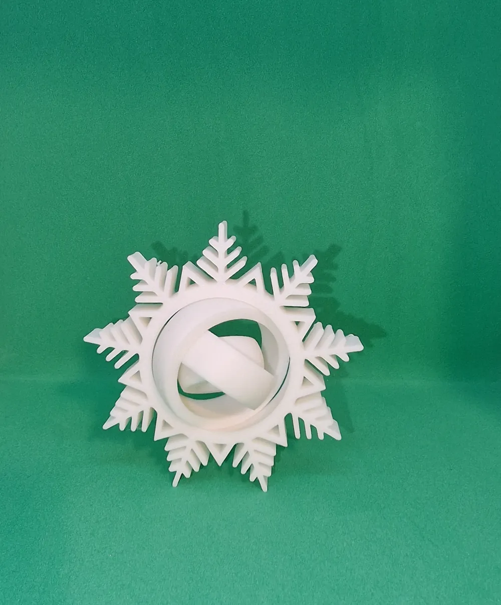 Christmas, gyro fidget snowflake from North Pole by MJD MakerWorld ...