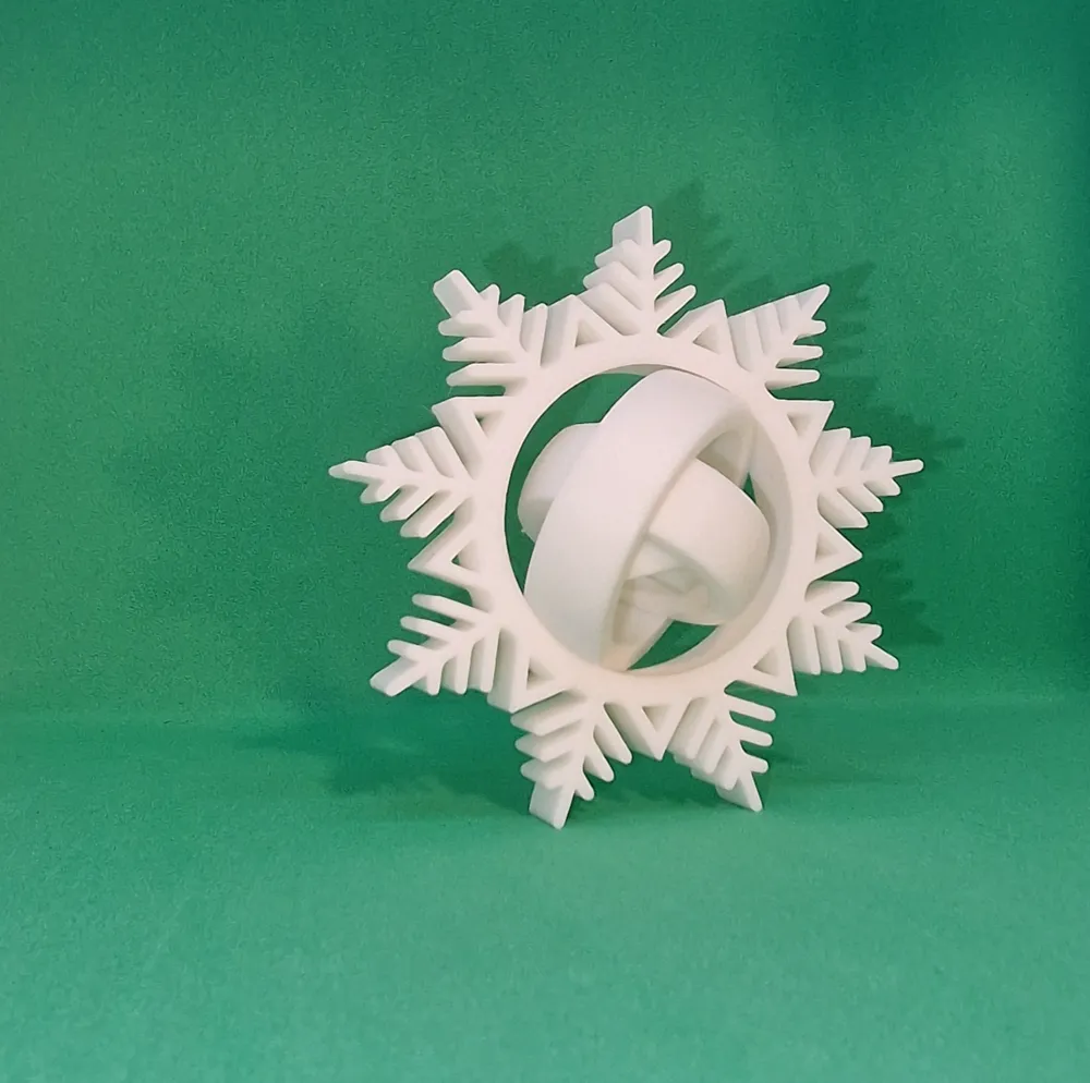 Christmas, gyro fidget snowflake from North Pole by MJD MakerWorld ...
