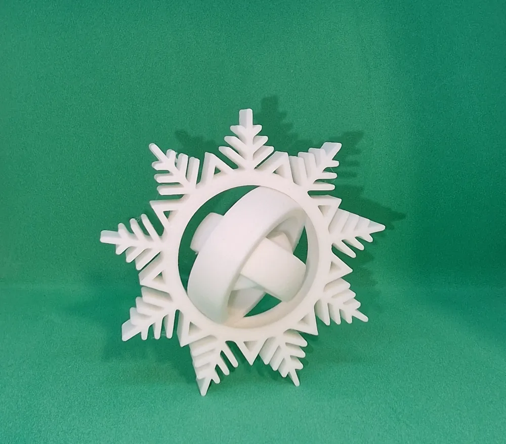 Christmas, gyro fidget snowflake from North Pole by MJD MakerWorld ...