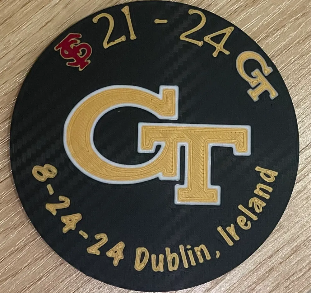 Georgia Tech Coaster by Todd - MakerWorld