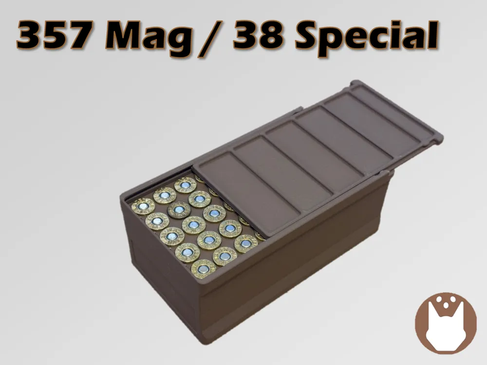 Ammo Storage Box 357 Magnum 38 Special 50 Rounds by Coconut - MakerWorld