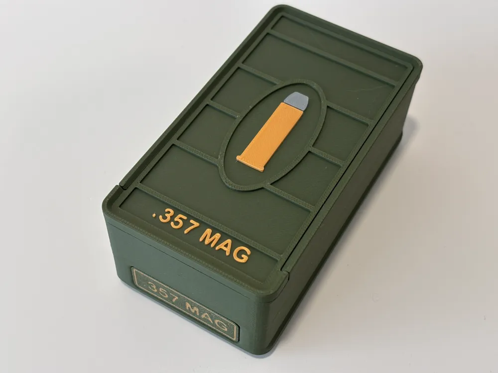 Ammo Storage Box 357 Magnum 50 Rounds - Free 3D Print Model - MakerWorld