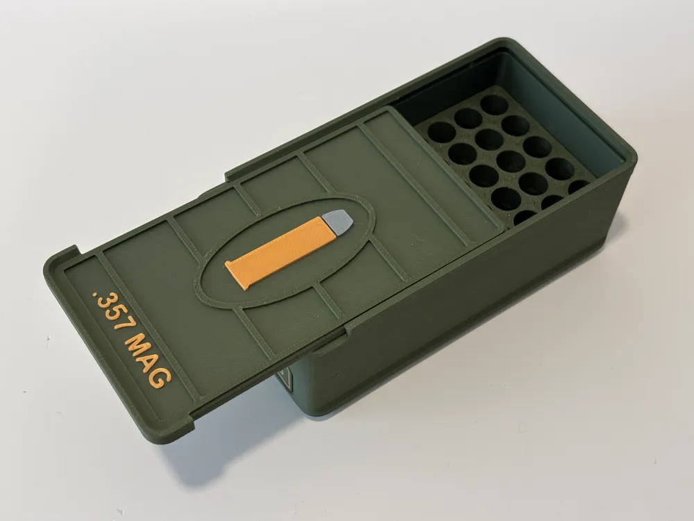 Ammo Storage Box 357 Magnum 50 Rounds by Coconut MakerWorld: Download Free 3D Models