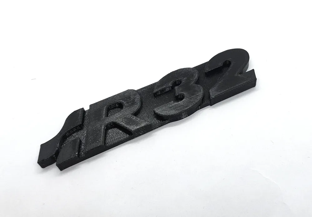 VW R32 black emblem / grill badge by fmmotif MakerWorld: Download Free ...