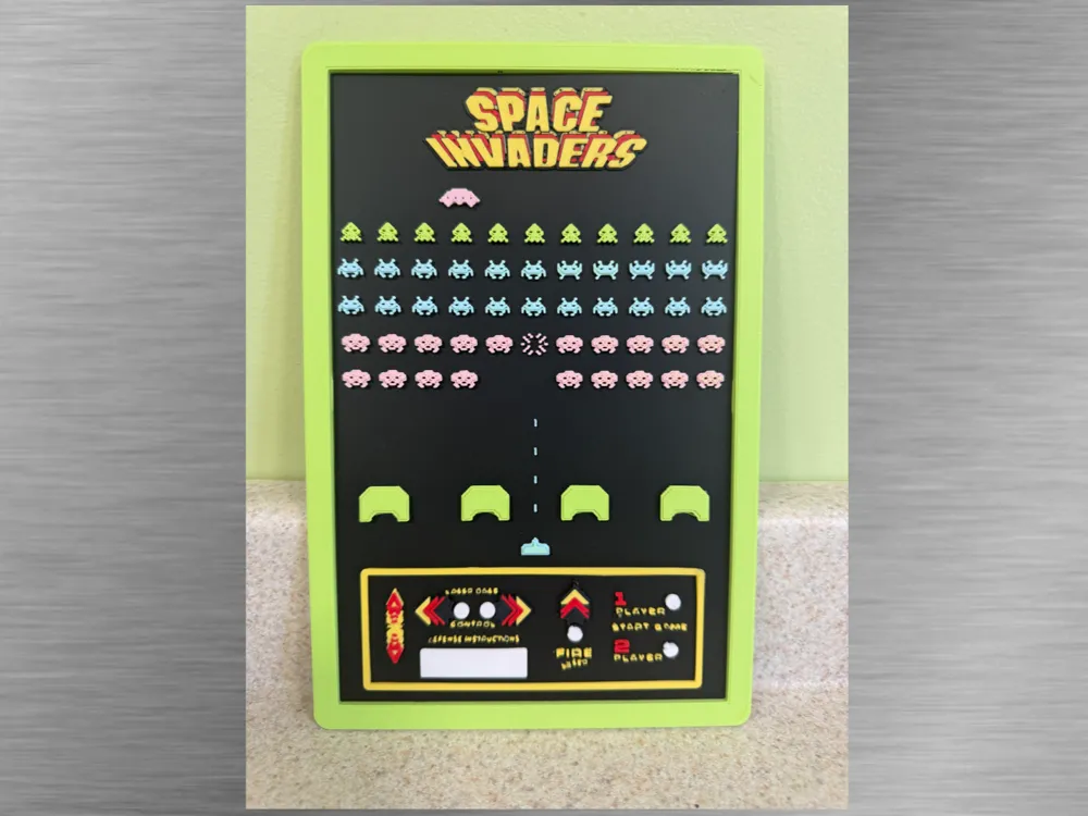 Space Invaders -140 x 221 Game Space with Frame by Ingenium MakerWorld ...