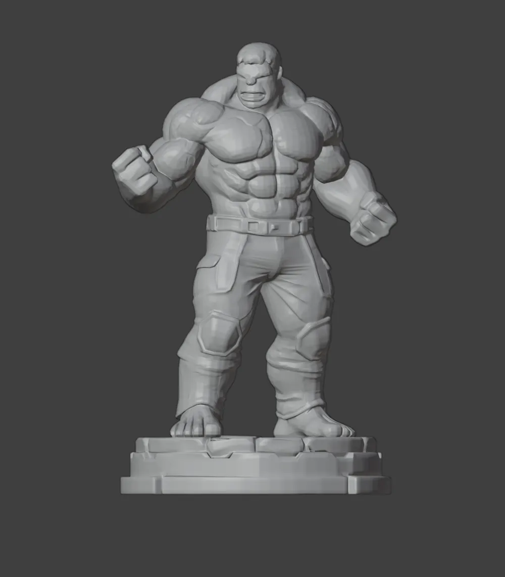 Hulk Miniature Statue (Marvel) - Free 3D Print Model - MakerWorld