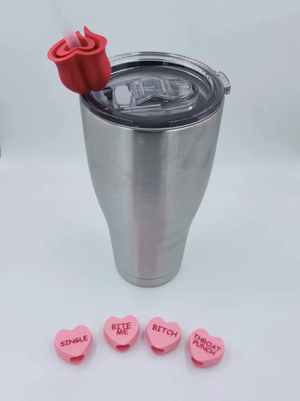 Rose Heart Stanley Straw Topper 40oz Valentine's by #ShesCraftDee ...