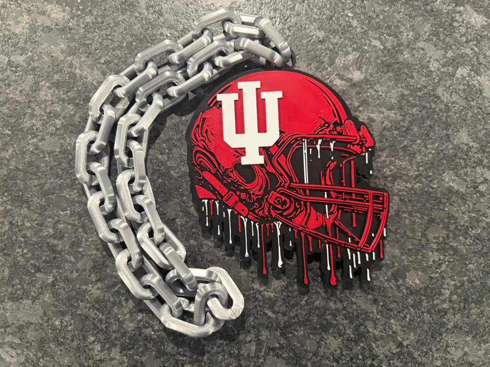University Indiana Hoosiers Helmet Drip Hype Chain - Free 3D Print ...