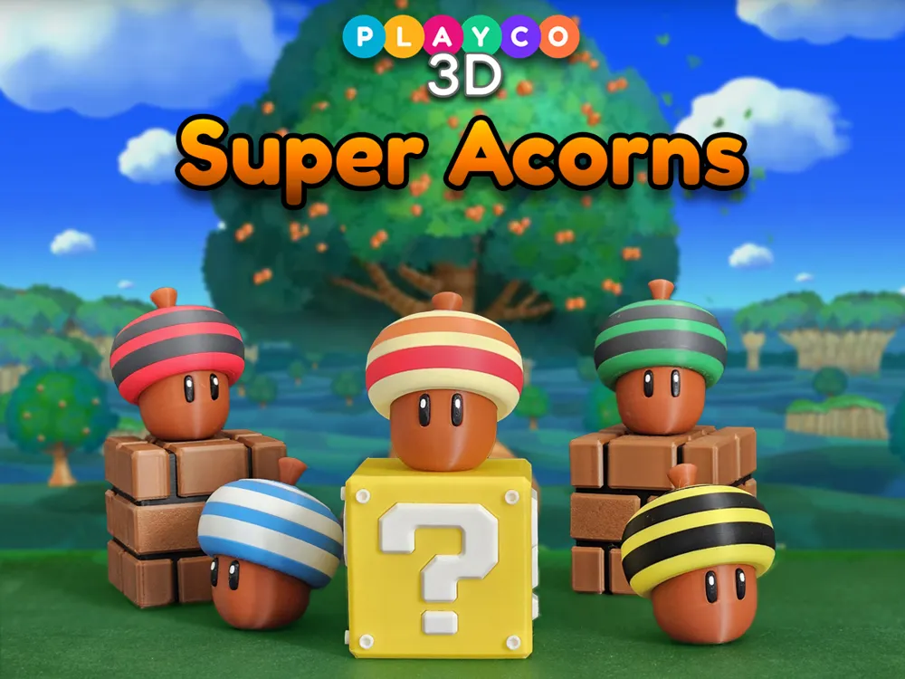 Super Acorn from Mario Bros - Multi-Part by Playco3D - MakerWorld