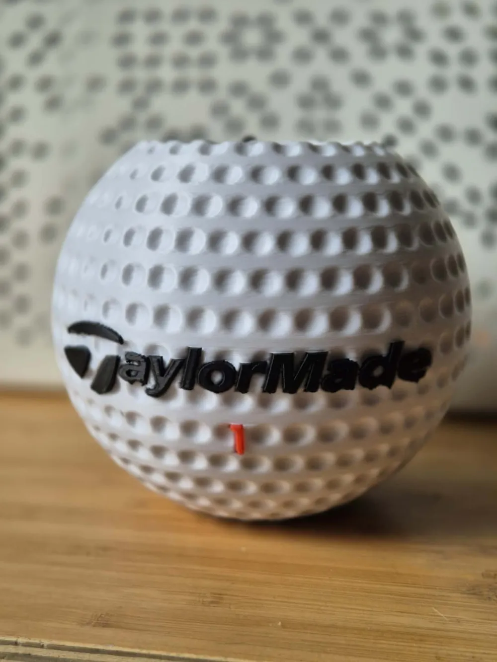 White Golf Ball Style Desk Pot Planter/Pen Holder - Free 3D Print Model ...