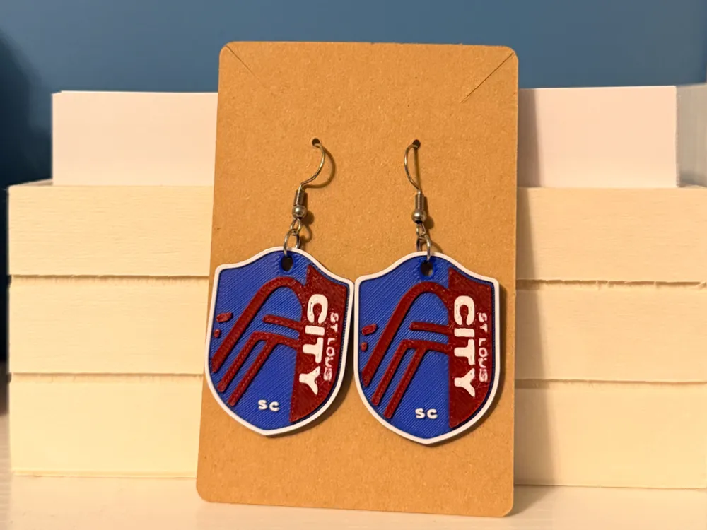 St. Louis City SC earrings - Free 3D Print Model - MakerWorld