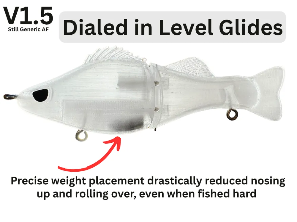 Generic AF Glide Bait V1.5 Fishing Lure - Free 3D Print Model - MakerWorld