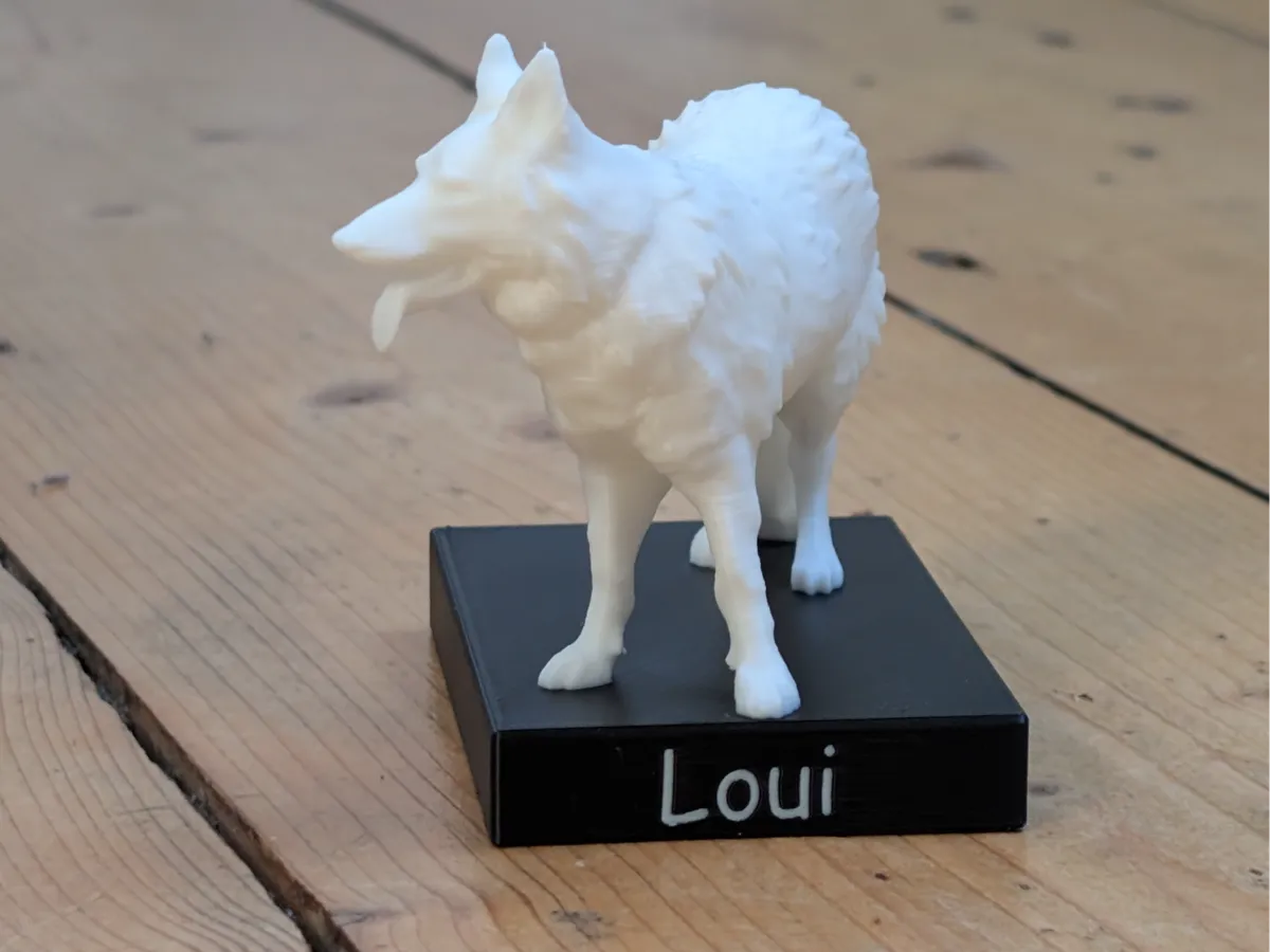 White Shepard with customizable Name - Free 3D Print Model - MakerWorld