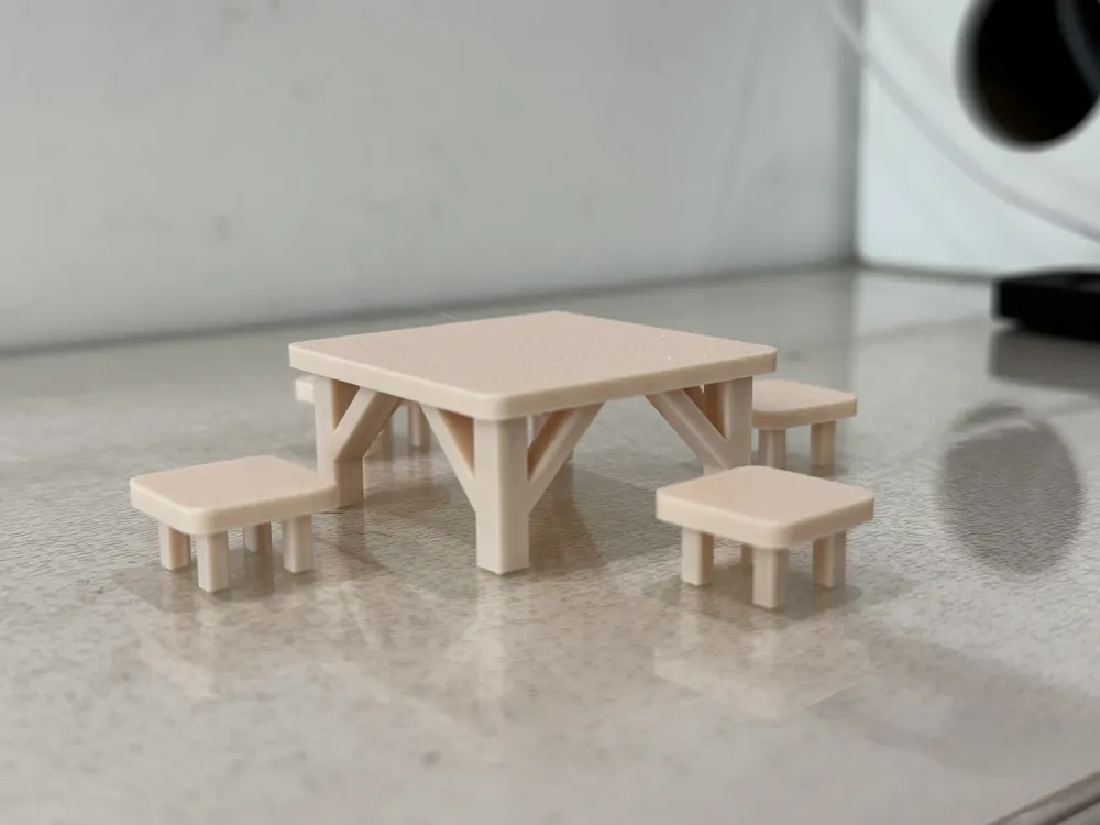 Set of mini table and chairs by HappyMocha MakerWorld: Download Free 3D ...