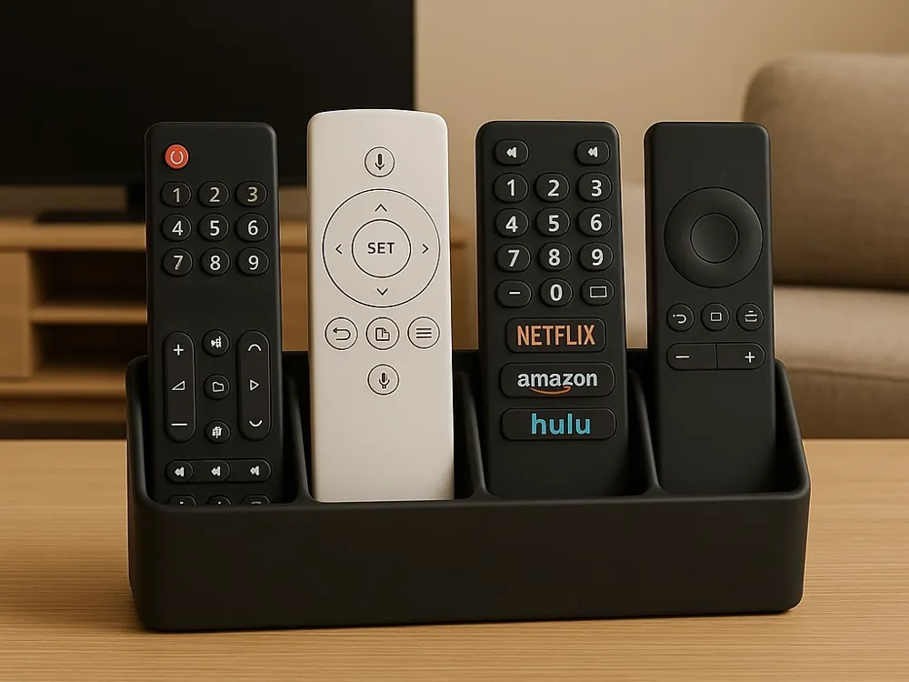 Remote control holder (4 trays) table and wall by Phoenix Art Labs ...