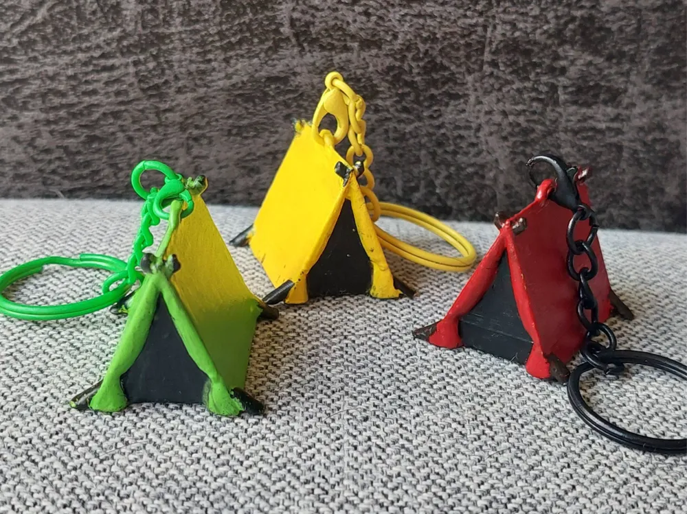 Tent keychain - Free 3D Print Model - MakerWorld