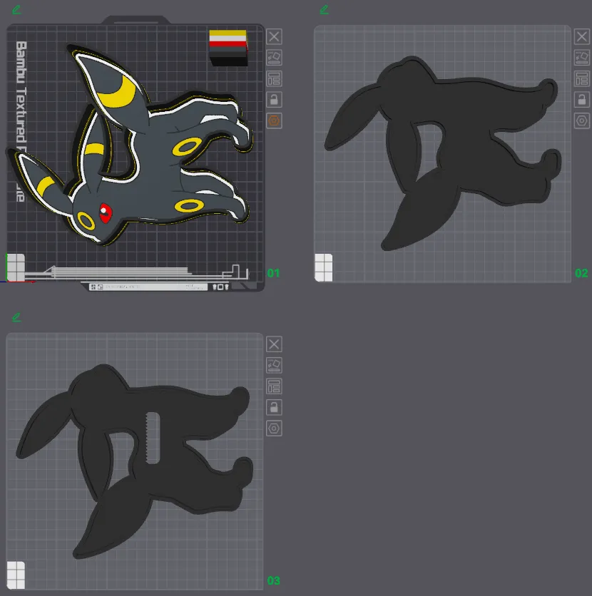 Pokemon - 0197 Umbreon LED Lamp by BeeTee 3D - MakerWorld