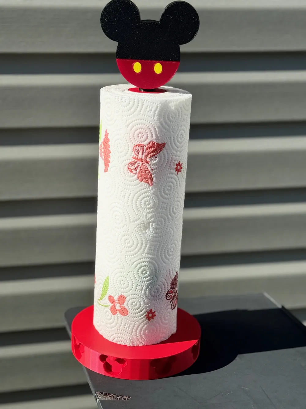 Mickey Mouse Paper Towel Holder - Free 3D Print Model - MakerWorld