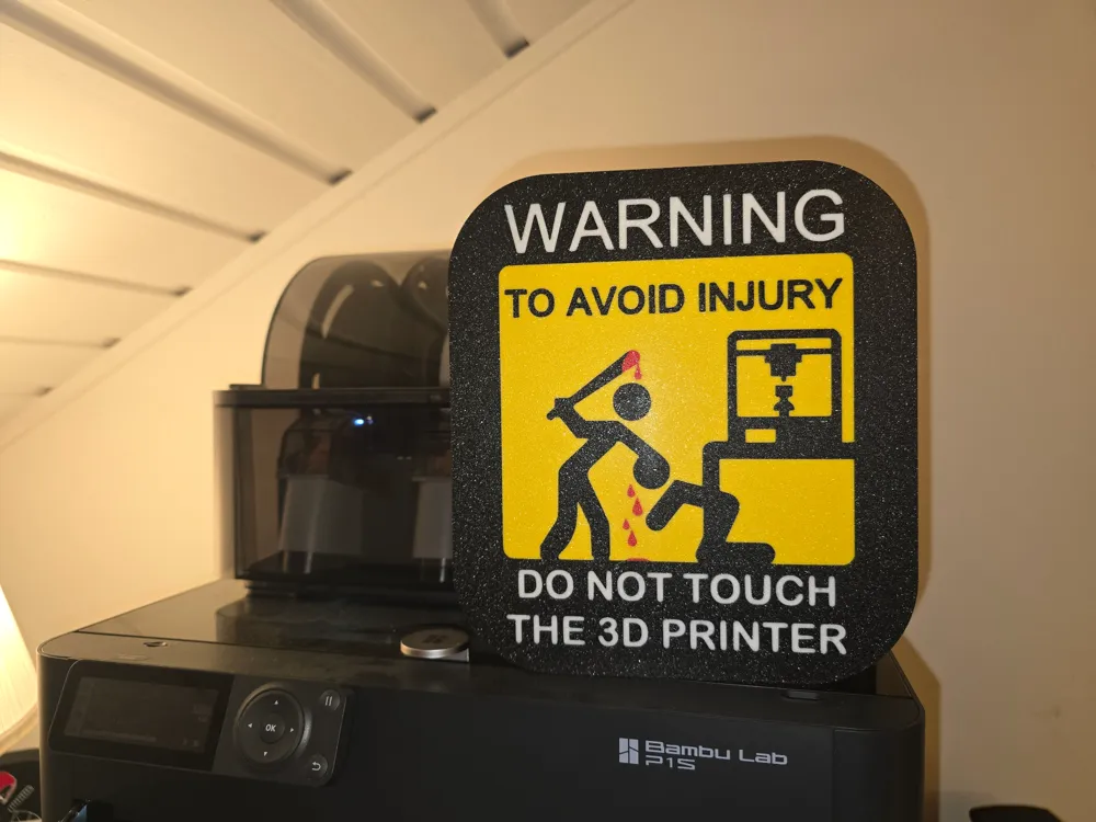 Do not touch 3D printer Lightbox by Perra - MakerWorld