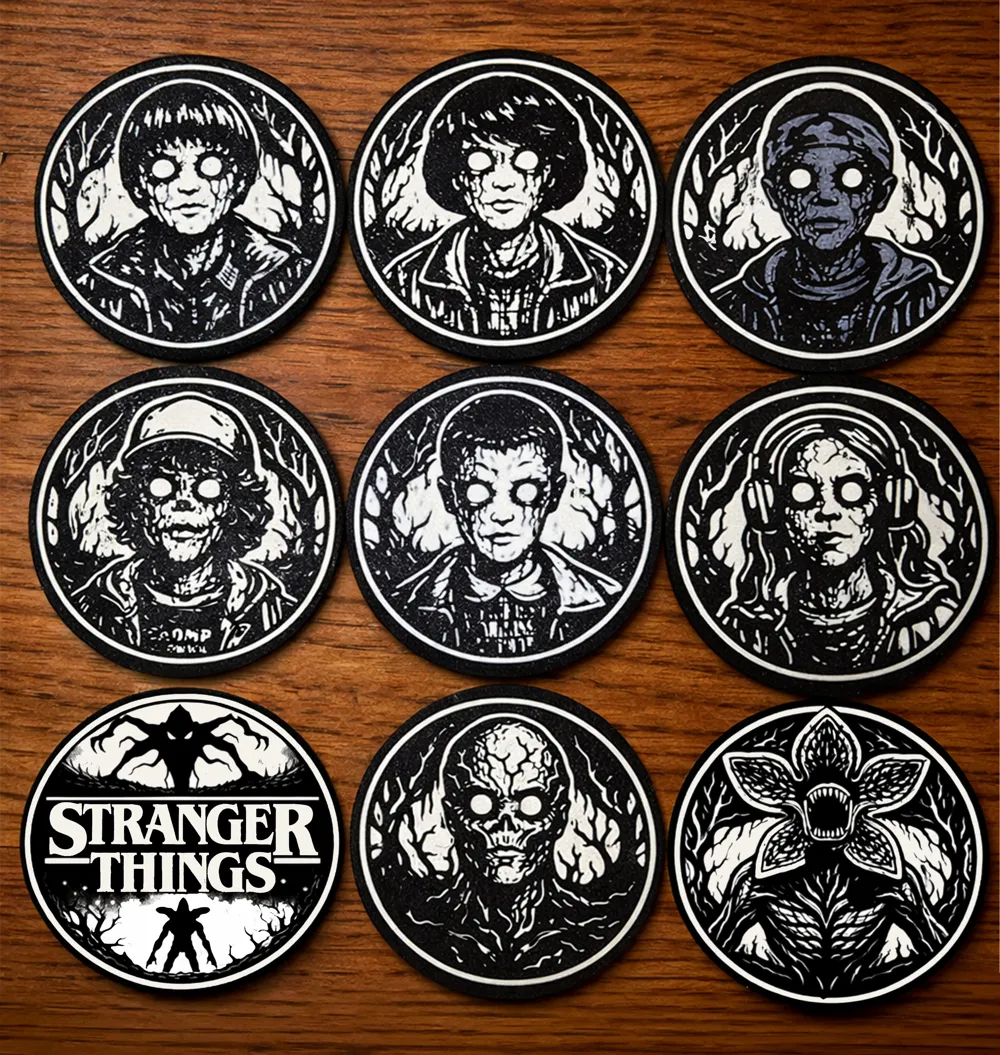 Stranger Things: Reversible Coasters - Free 3D Print Model - MakerWorld