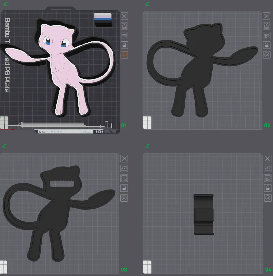 Pokemon - 0151 Mew LED Lamp by BeeTee 3D - MakerWorld