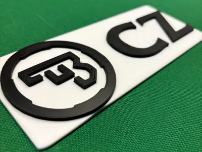 CZ logo Czech arms factory wall art by Pasi.22lrMakerWorld: Download ...