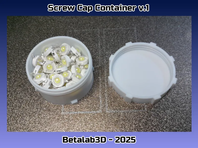 Screw Cap Container v.1 by Betalab3D - MakerWorld
