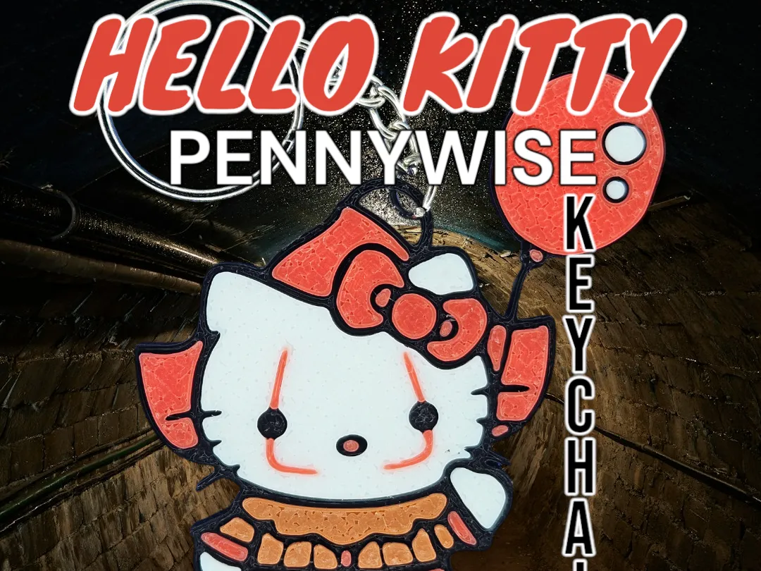 Llavero Hello Kitty Pennywise - Modelo de impresión 3D gratuito ...