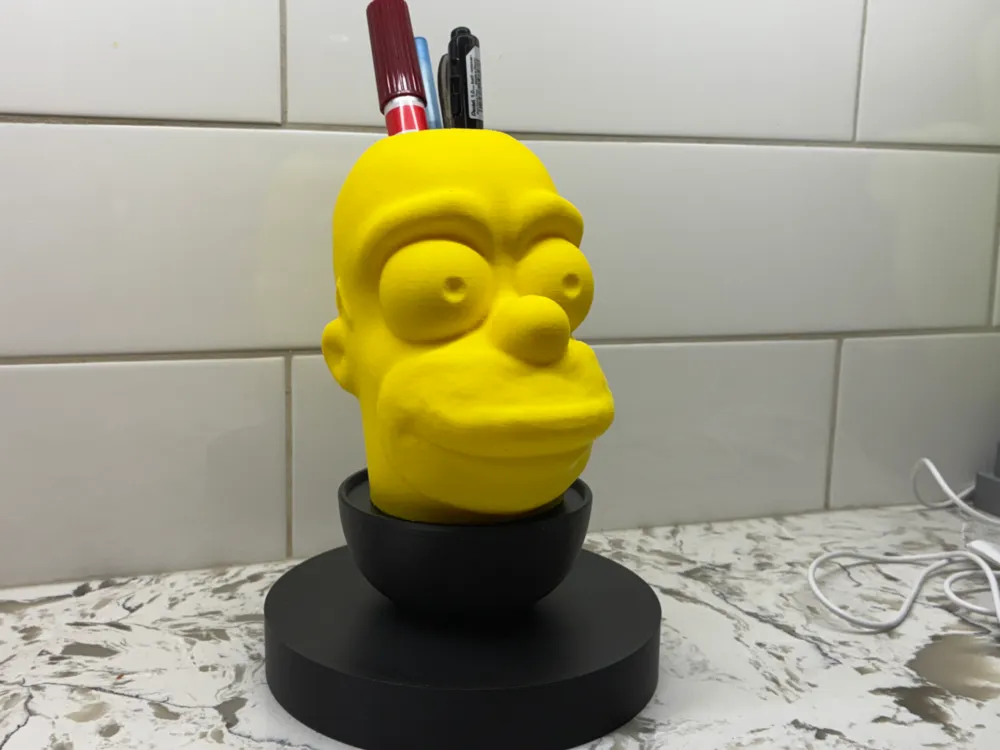 Corcelain Homer pen/pencil/toothbrush/desk holder by RETIRED BUDS 3D ...