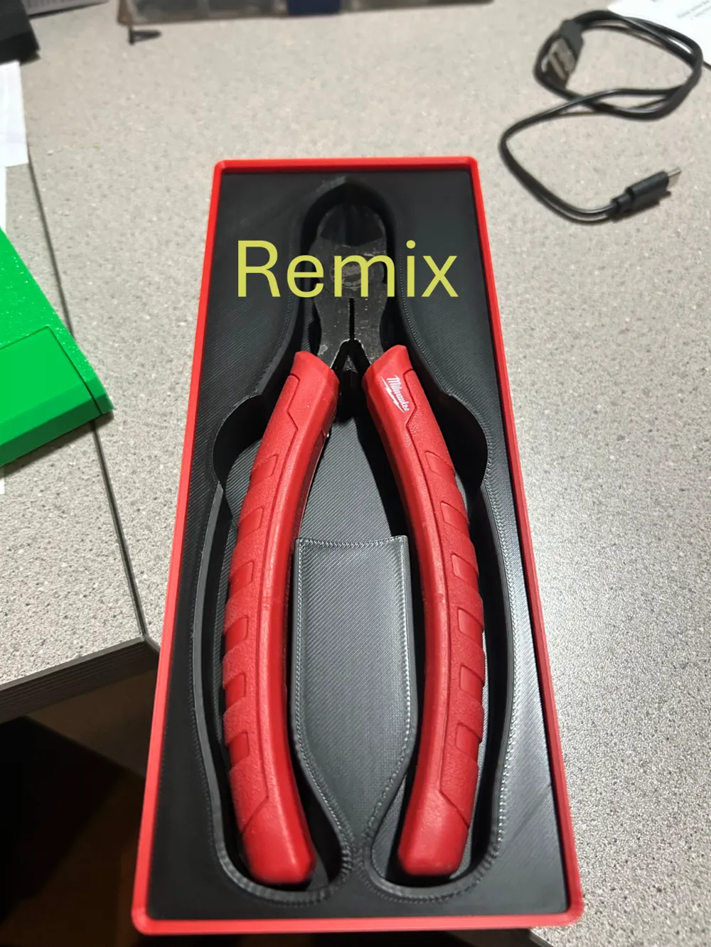 Wider Gridfinity for Milwaukee Side Cutters Remixed by LBL Printing ...