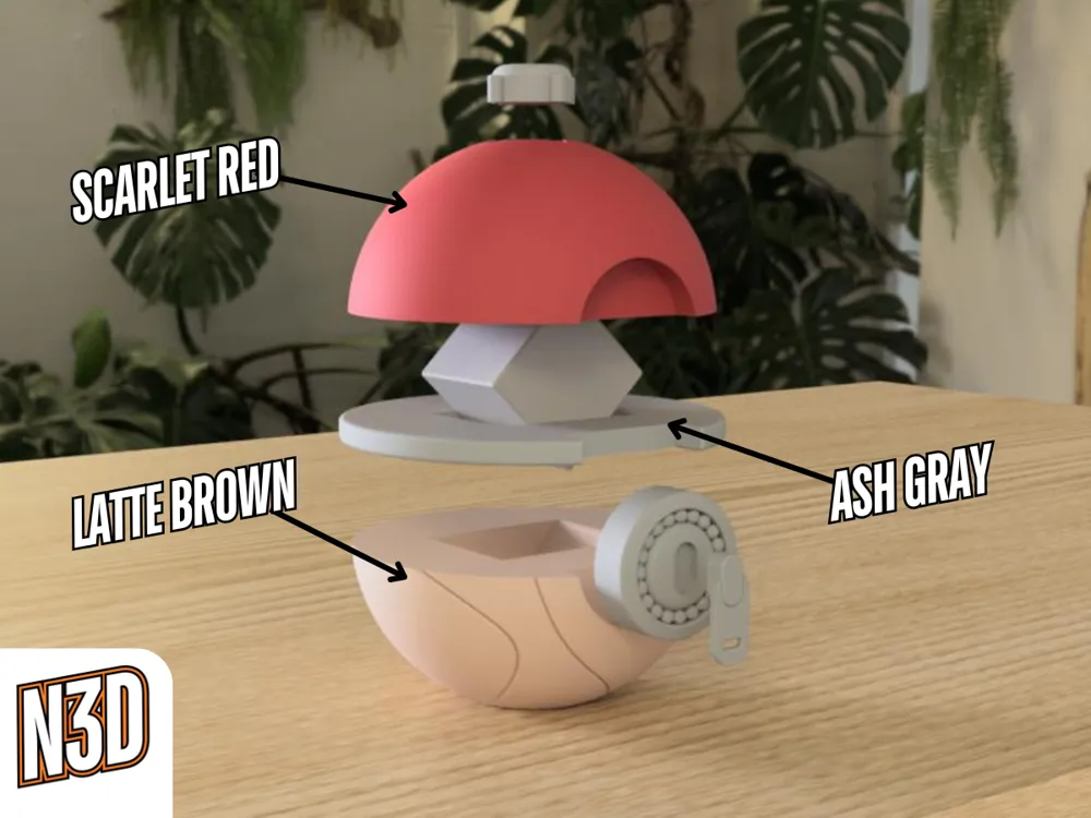 Poké Ball (Hisui) by N3D MakerWorld: Download Free 3D Models