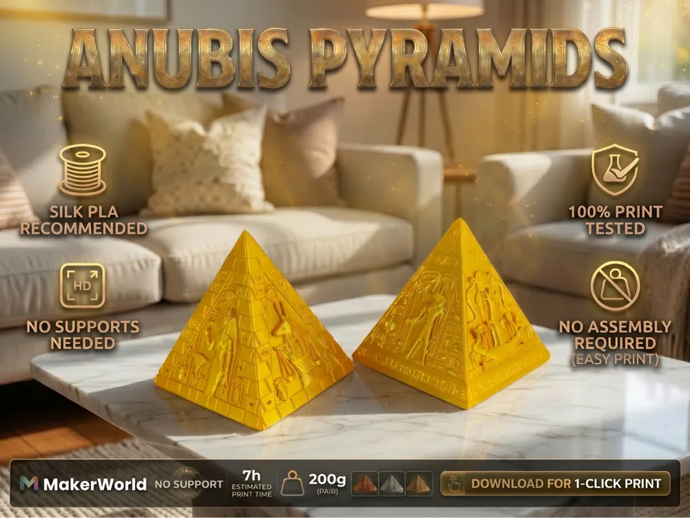 Set de Pirámides de Anubis - Modelo de impresión 3D gratuito - MakerWorld