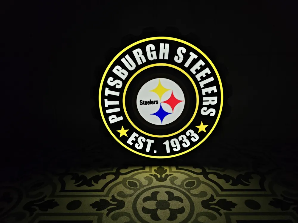 Pittsburgh Steelers EST 1933 LED Lightbox - Free 3D Print Model ...